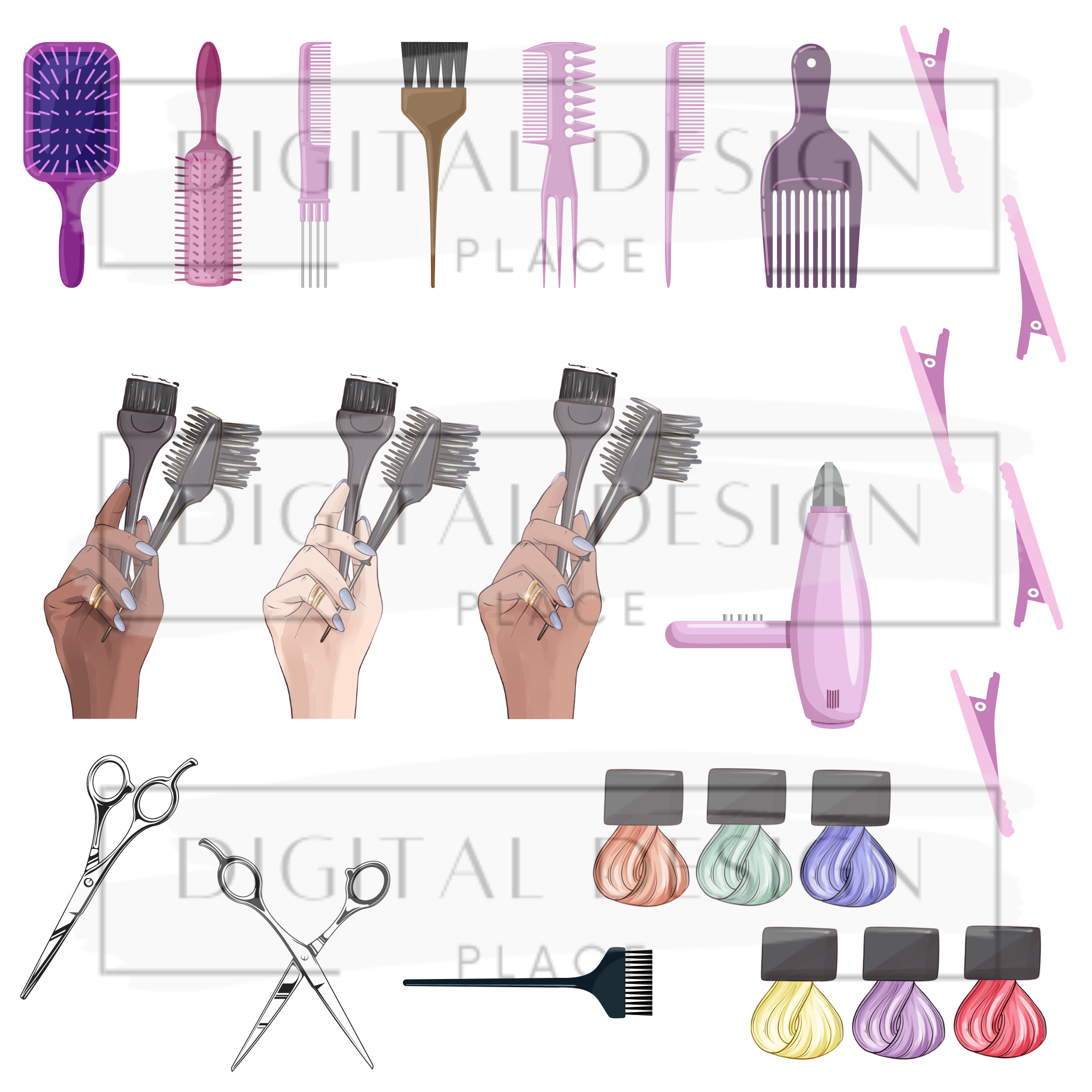 Hair Stylist Elements ELEE6 – Digital Design Place